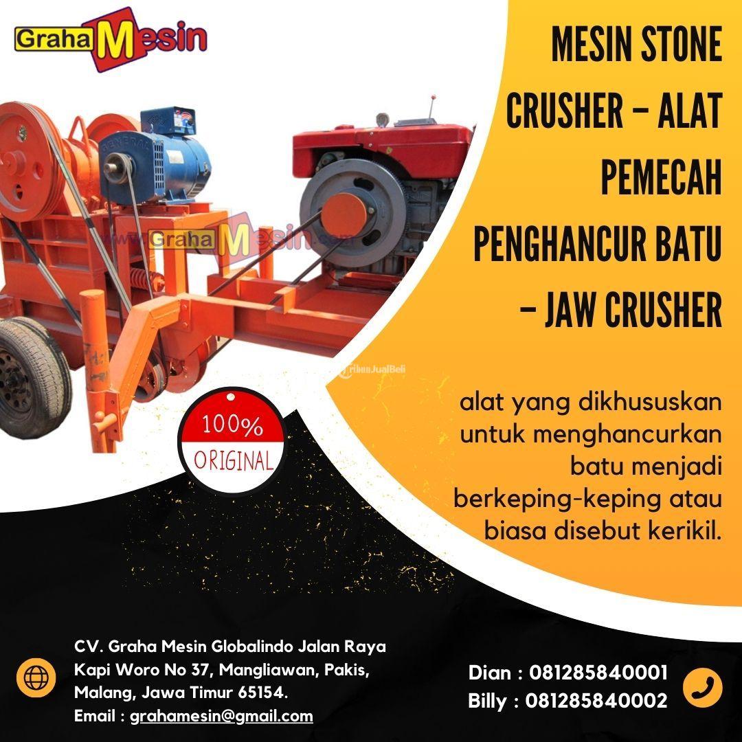 Mesin Stone Crusher Alat Pemecah Penghancur Batu Jaw Crusher - Tribun ...