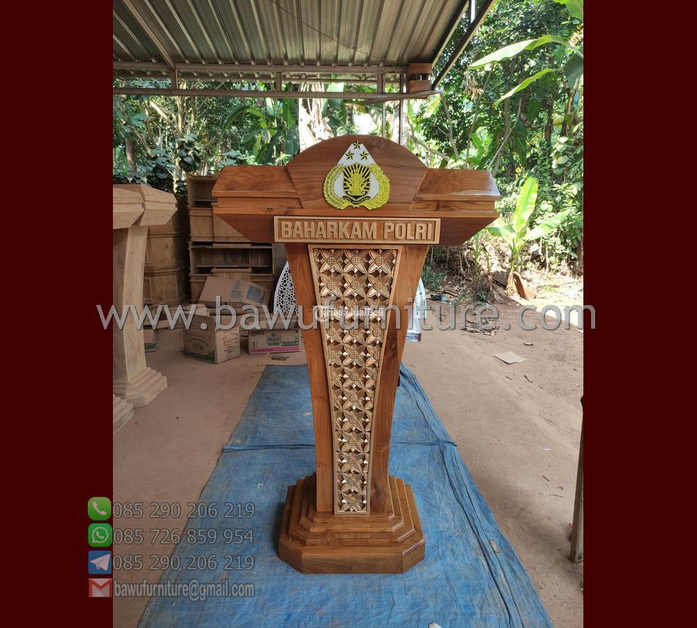 Mimbar Pidato Kayu Jati Minimalis Ready Stock Model Podium di Semarang ...