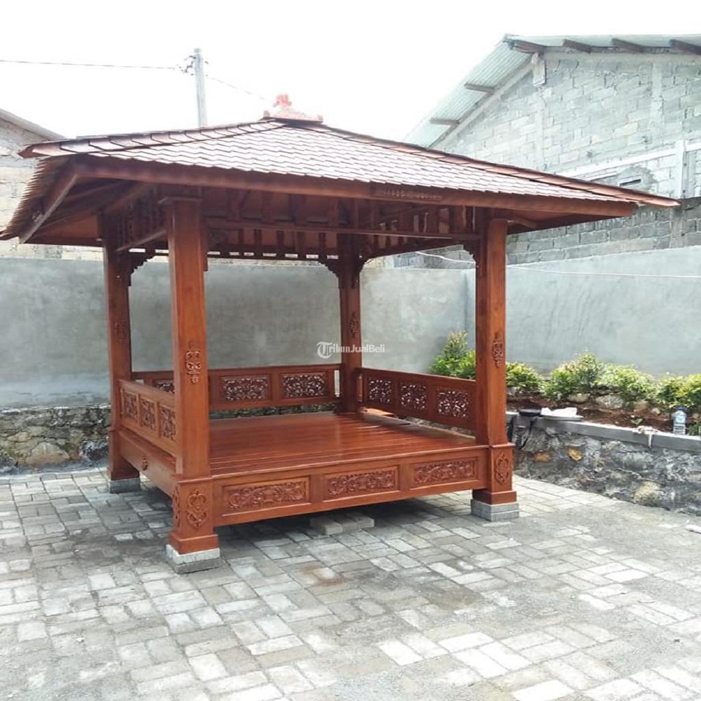 Gazebo Kayu Jati Minimalis Atap Genteng Menerima Pesanan di Semarang ...