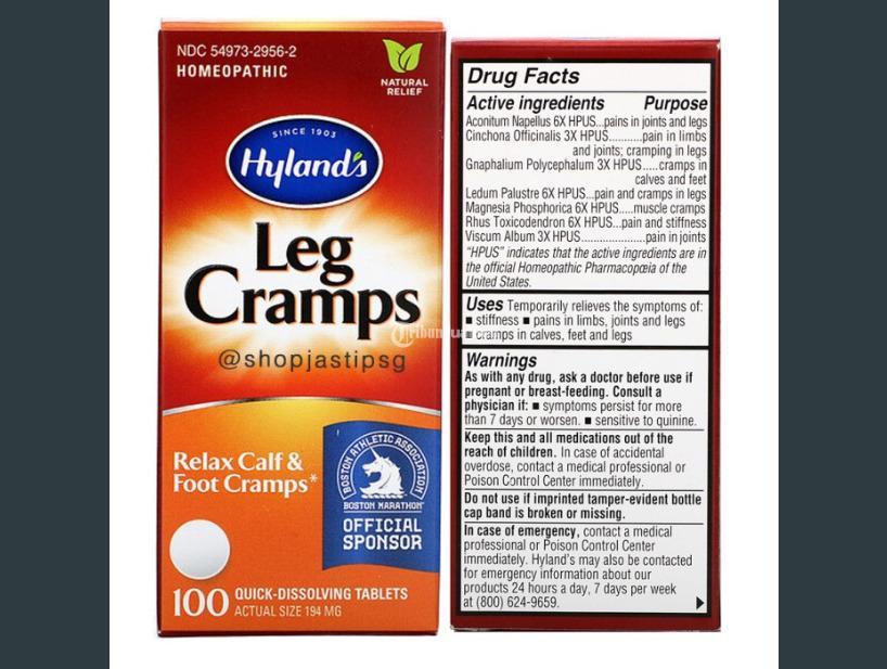 Hylands Leg Cramps 100 QuickDissolving Tablets Obat Kaki Betis Kram di ...