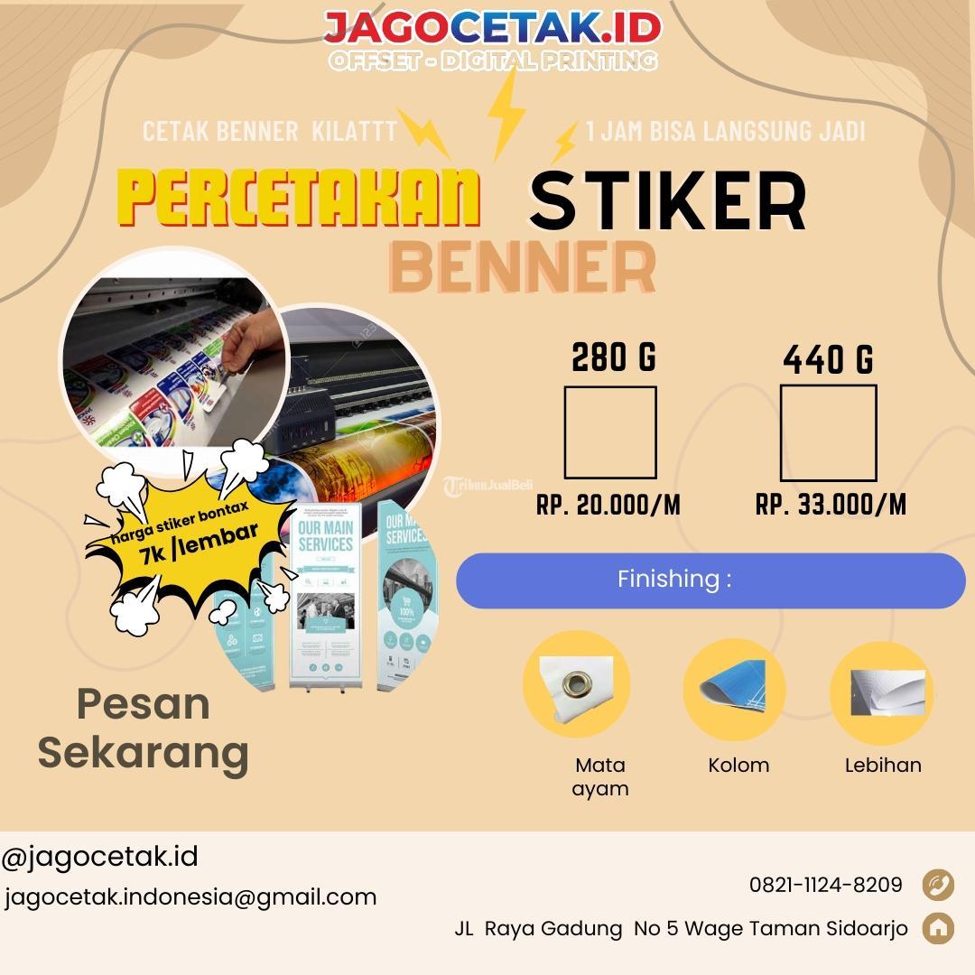 Percetakan Banner dan Stiker Gratis Desain di Sidoarjo - Tribun JualBeli