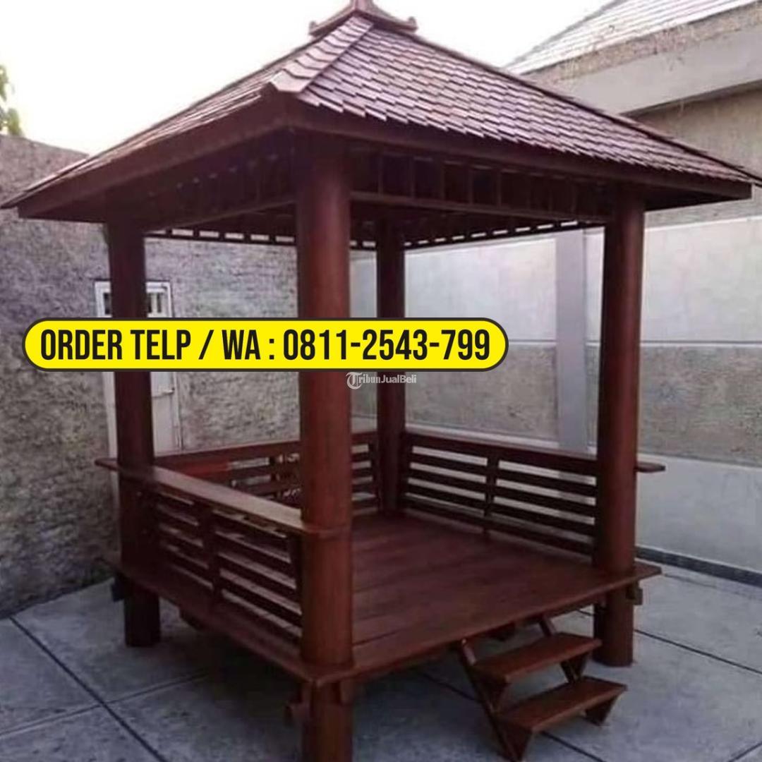 Gazebo Kayu Minimalis Bahan Kayu Kelapa Berkualitas di Jepara - Tribun ...