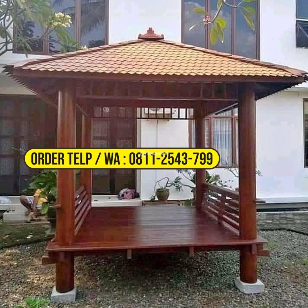 Gazebo Kayu Minimalis Bahan Kayu Kelapa Berkualitas di Jepara - Tribun ...