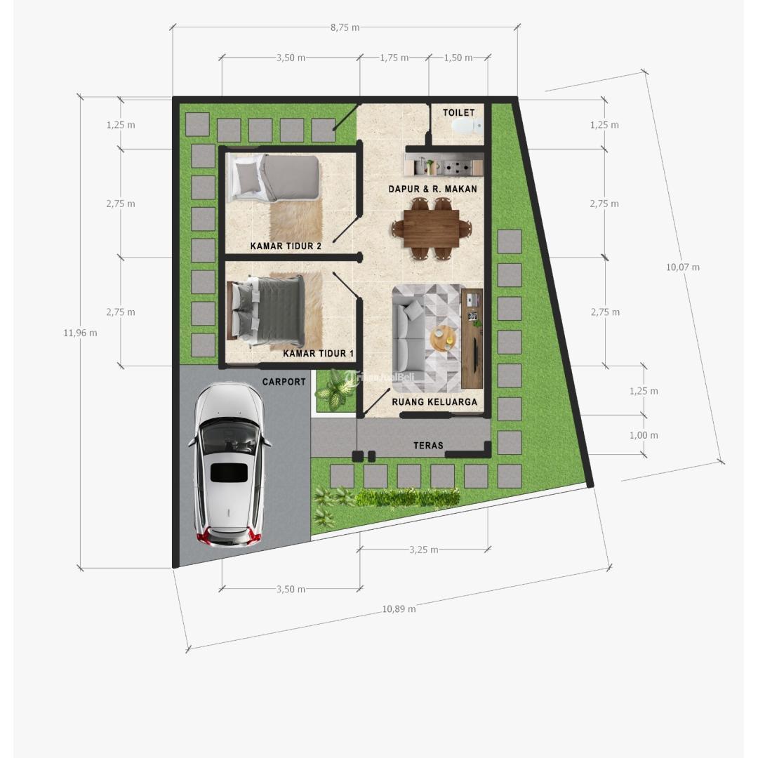 Dijual Rumah Paling Murah Siap Bangun Tipe 45/106 2KT 1KM Dekat ...