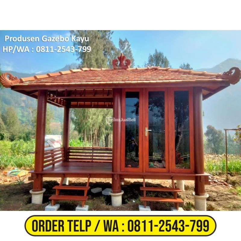 Gazebo Minimalis Modern 2x4 Meter Rumah Kayu Unik di Jakarta Timur ...
