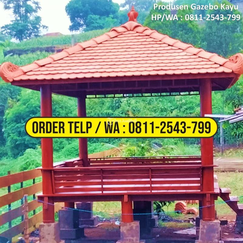 Gazebo Minimalis Kayu Glugu Saung Modern 3x4 Meter di Jakarta Utara ...