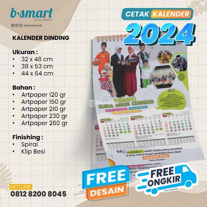Kalender Dinding 2024 Modern Harga Murah di Sidoarjo - Tribun JualBeli