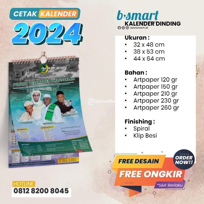 Jasa Cetak Kalender Dinding 2024 Gresik - Tribun JualBeli