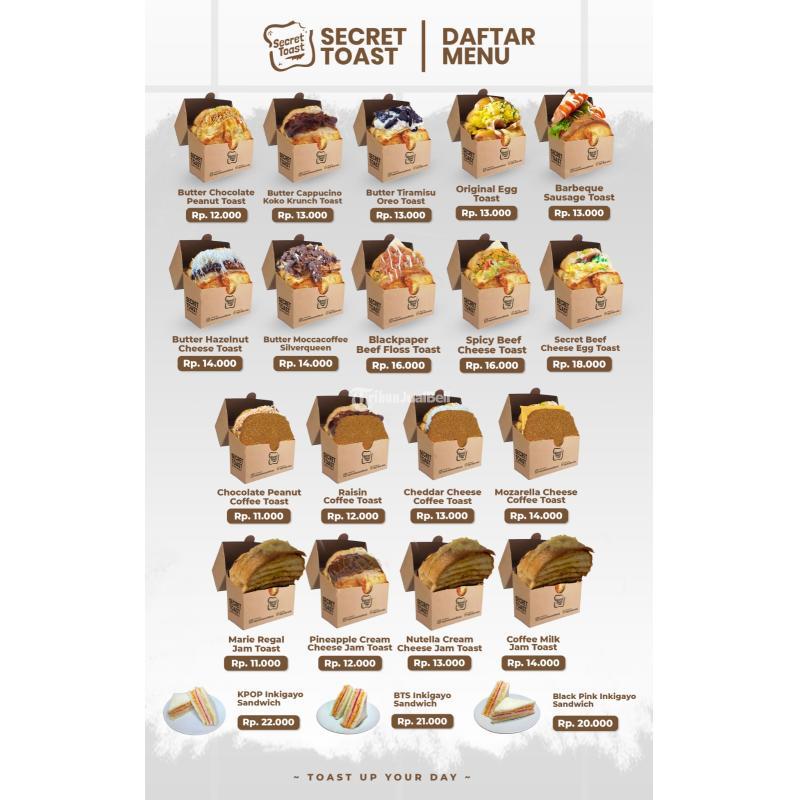 Paket usaha Secret Toast yang Viral dan Kekinian di Grobogan - Tribun ...