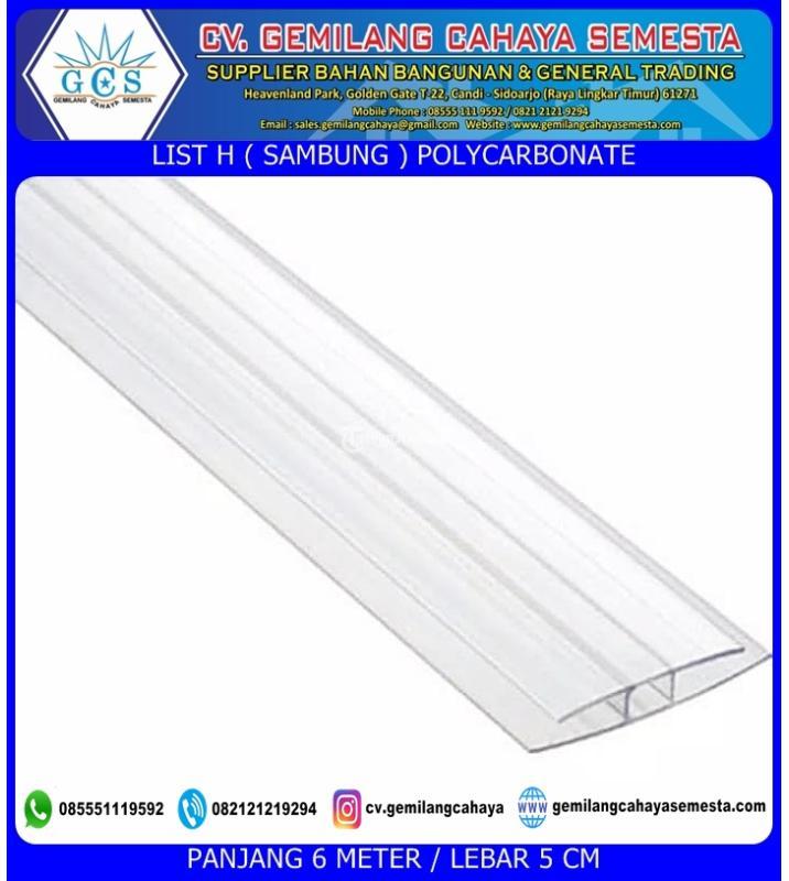 List H Sambung ) Atap Polycarbonate ( 6 Meter ) / Atap Transparan ...