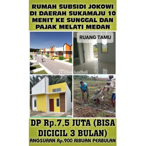 Rumah Subsidi jokowi ada dapur di Daerah Sukamaju 10 menit ke Sunggal ...