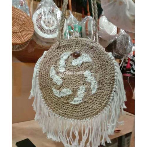 Kerajinan Tas Rajut Khas Bali Bahan Agel Ukuran 40cm Ready Stok di ...