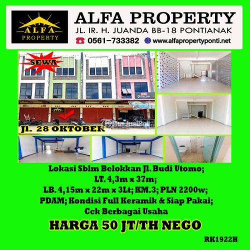 Disewakan Ruko 3 Lantai 3KM PLN 2200w, PDAM Jl 28 Oktober di Pontianak ...