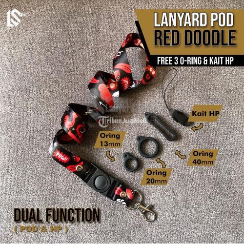 Cetak Tali Gantungan Vape Custom Free 3 Oring Universal & Kait HP di ...