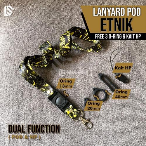 Cetak Tali Gantungan Vape Custom Free 3 Oring Universal & Kait HP di ...