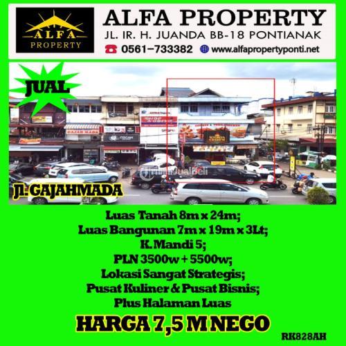 Dijual Ruko 3 Lantai 5KM Pusat Kuliner dan Bisnis Gajahmada di Kota Pontianak - Tribun JualBeli