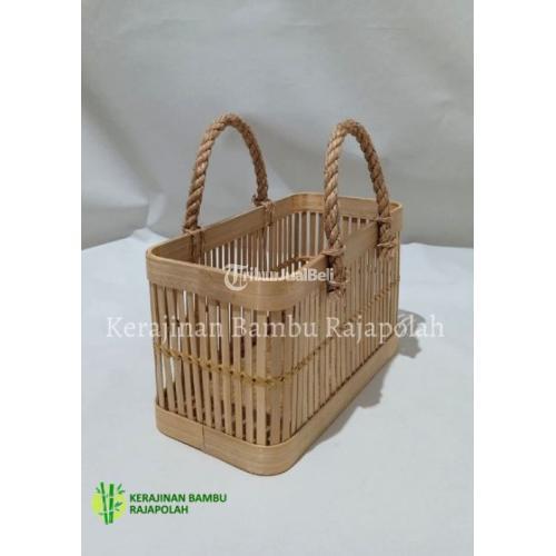 Kerajinan Keranjang Bambu Model Lidi Handle Dadung Kekinian dan ...