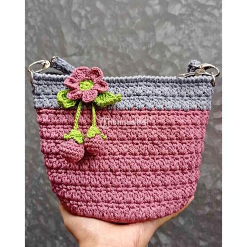 Kerajinan Tas Rajut Kekinian Model Beragam Ready Stok Material ...
