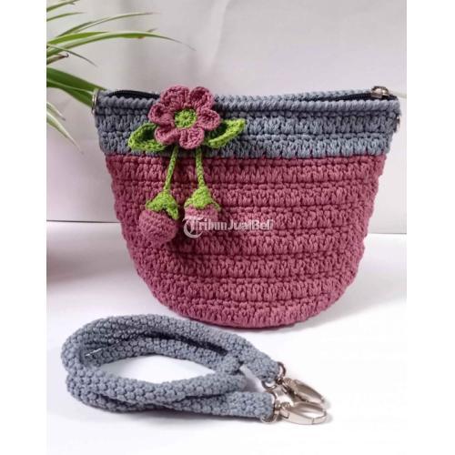 Kerajinan Tas Rajut Kekinian Model Beragam Ready Stok Material ...