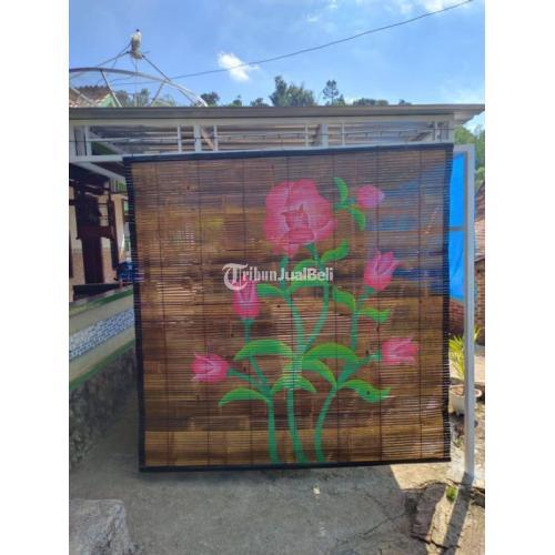 Kerajinan Tirai Bambu Wulung Harga Murah Bisa Request Gambar di ...