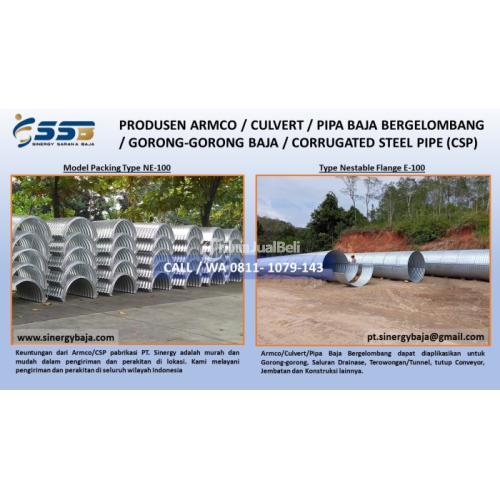 Armco Culvert Pipa Baja Bergelombang GorongdiGorong Baja Guardrail di ...