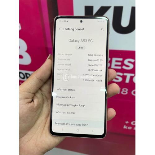 HP Samsung Galaxy A53 5G Peach RAM 8/128GB Bekas Fullset Fungsi Normal ...