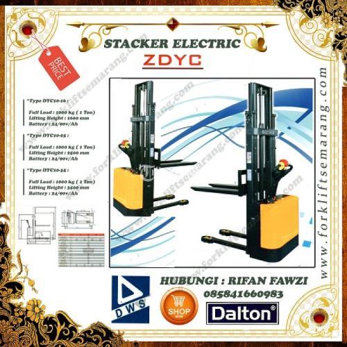 Handlift Staker Full Electric Dalton Kapasitas 1 Ton di 2 Ton Yellow Garansi - Tribun JualBeli