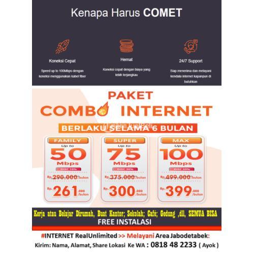 Comet Wifi Internet Internet Super Kenceng Tanpa FUP di Bekasi - Tribun ...