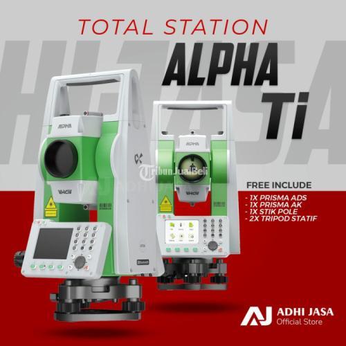 Total Station Laser Alpha Ti Totalstation TS Fullset Tripod Prisma ...