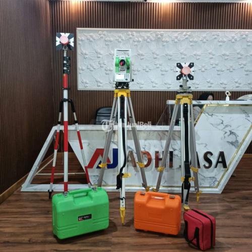 Total Station Laser Alpha Ti Totalstation TS Fullset Tripod Prisma ...