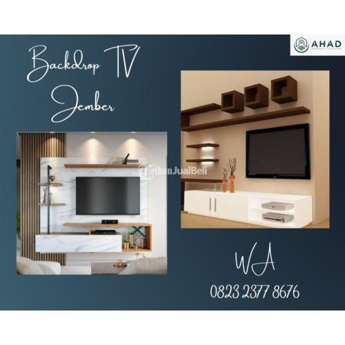 Backdrop TV Minimalis Bisa Custom, Bahan HPL di Jember - Tribun JualBeli