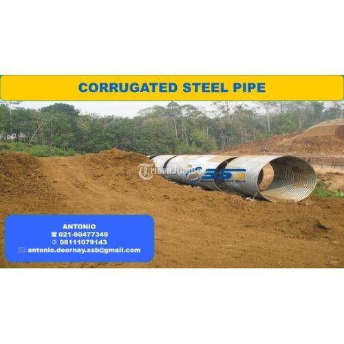 Armco Corrugated Steel Pipe Pipa Baja Bergelombang GorongGorong Baja ...
