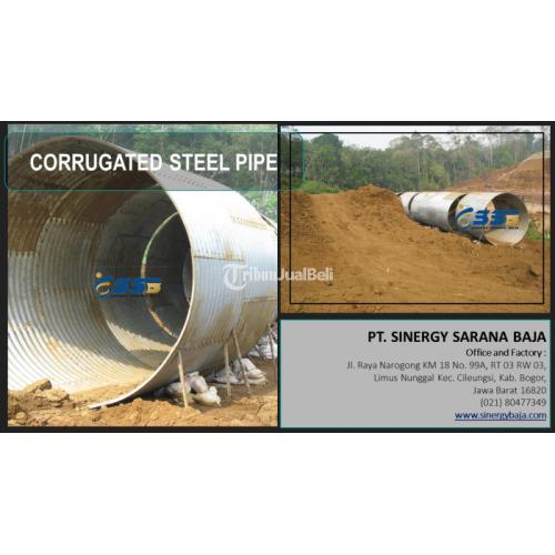 Armco Corrugated Steel Pipe Pipa Baja Bergelombang Gorong Gorong Baja ...