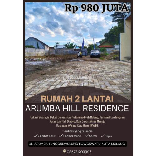 Jual Rumah 2 Lantai Kondisi Baru Dekat Universitas Brawijaya di Malang - Tribun JualBeli
