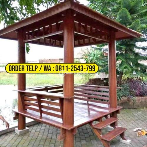 Gazebo Kayu Glugu 2x2 Meter di Jepara - Tribun JualBeli