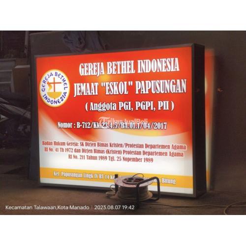 Jasa Neon Box Neon Sign Huruf Timbul di Manado - Tribun JualBeli