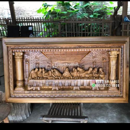 Ukiran Relief Perjamuan Kudus 3D Kayu Jati Solid di Jakarta Pusat ...