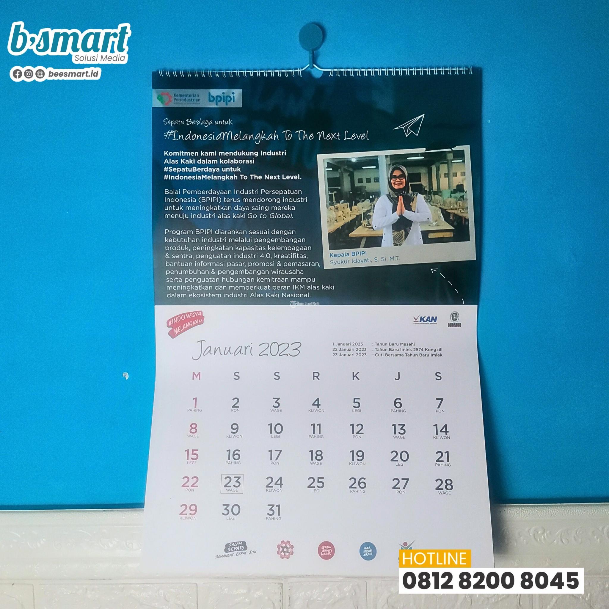 Cetak Kalender Dinding 2024 Custom di Bondowoso - Tribun JualBeli