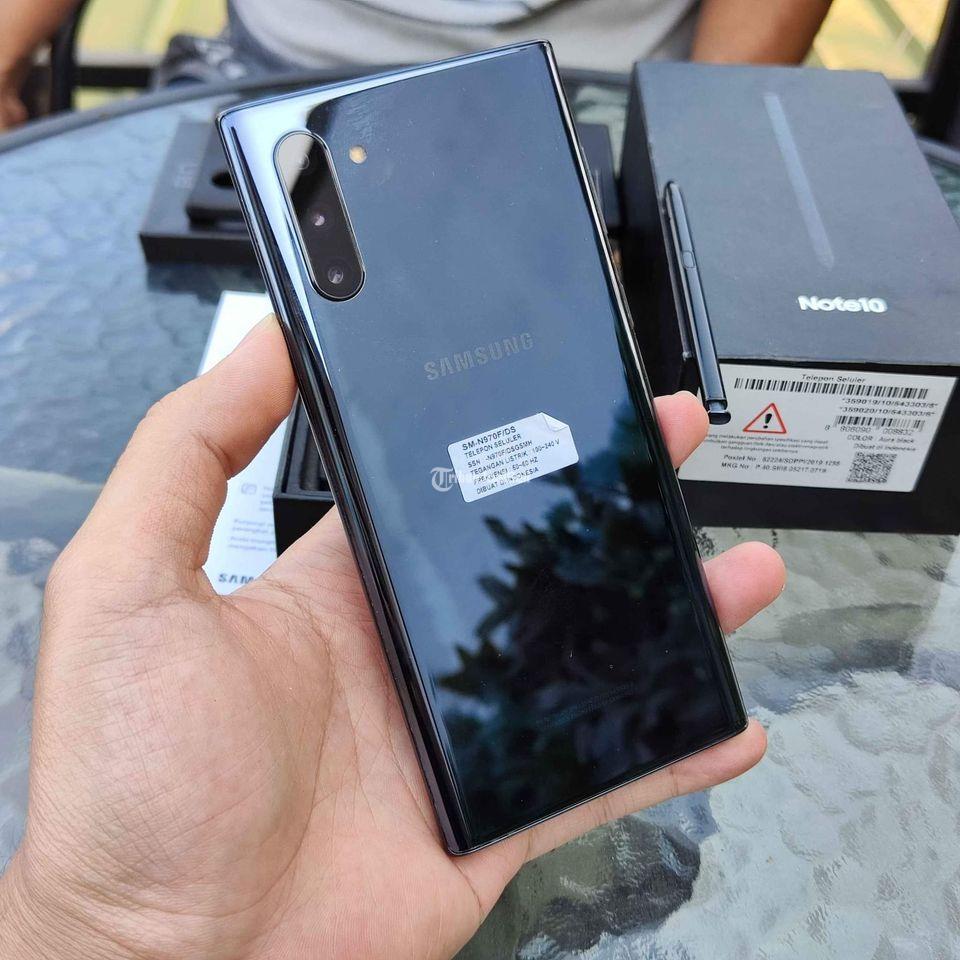 HP Samsung Note 10 Bekas Resmi SEIN Aura Black Ram 256GB Mulus Segel di ...