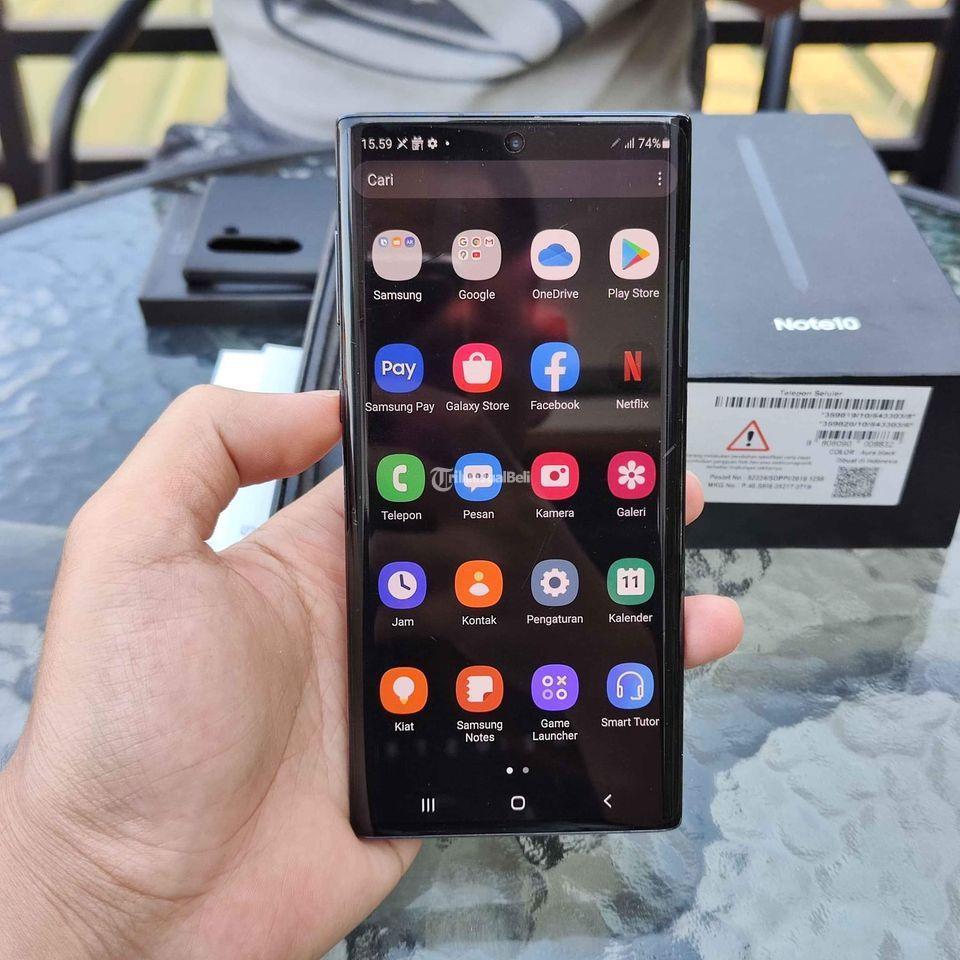 HP Samsung Note 10 Bekas Resmi SEIN Aura Black Ram 256GB Mulus Segel di ...