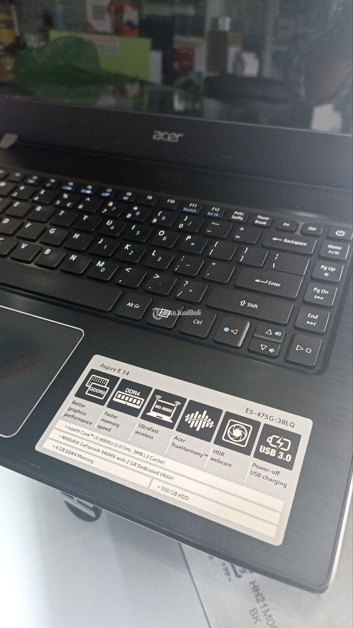 Laptop Acer Aspire E 14 Warna Hitam Bekas RAM 4GB di Aceh Tengah ...