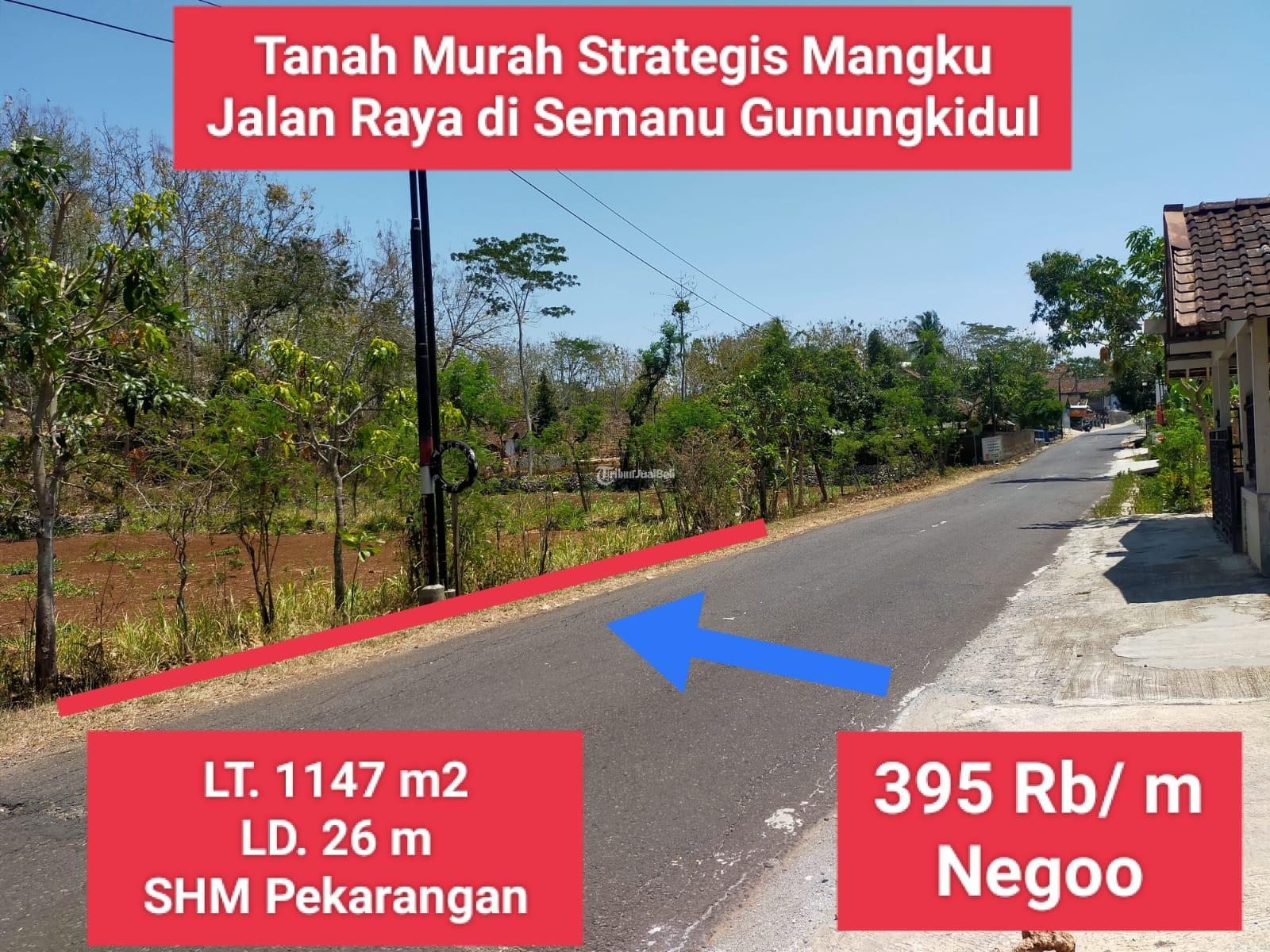 Tanah Murah Luas 1147 m2 Strategis Pinggir Jalan Raya Arah Pantai ...