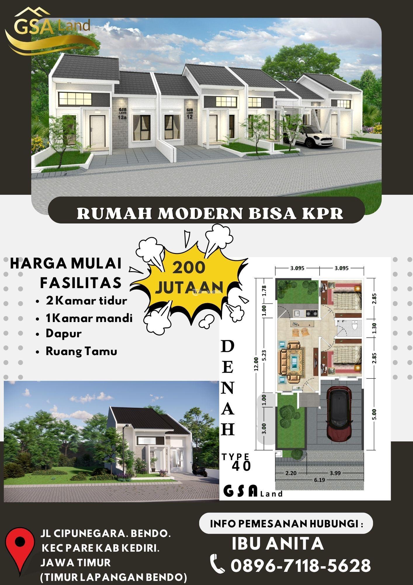 Jual Rumah Perumahan Type 40 Kampung Inggris Kediri GSA Land di Kediri ...