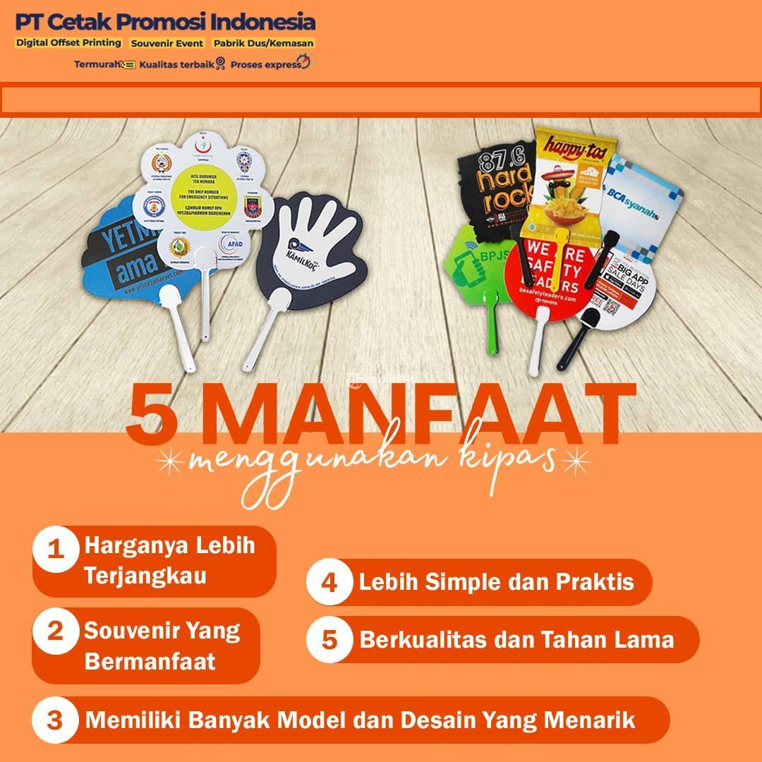 Cetak Kipas Tangan Souvenir Kipas Pernikahan Custom Bahan Art Carton ...