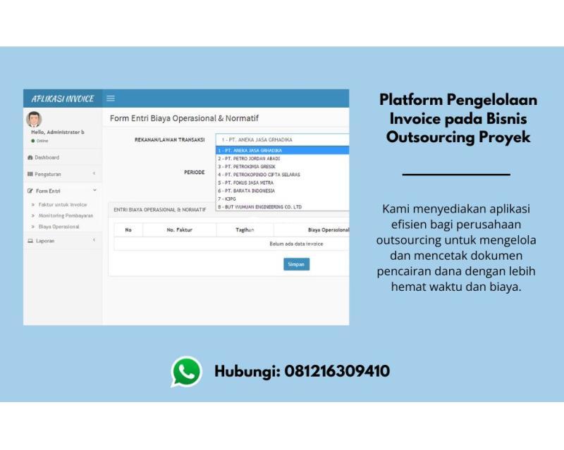 Platform Pengelolaan Invoice Pada Bisnis Outsourcing Proyek Di Sidoarjo