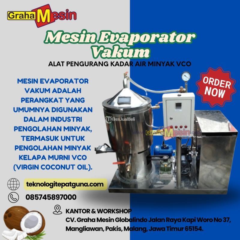 Mesin Evaporator Vakum Alat Pengurang Kadar Air Minyak VCO Graha Mesin di Malang - Tribun JualBeli