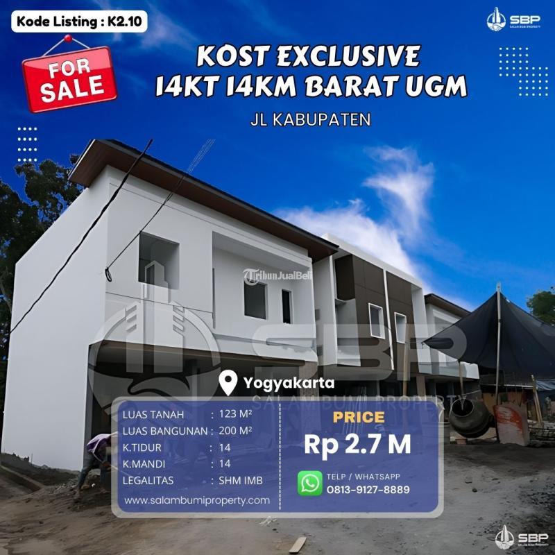Jual Kost Eksklusif 14 Kamar Full Furnish Baru Barat UGM Strategis Dalam Ringroad di Sleman ...