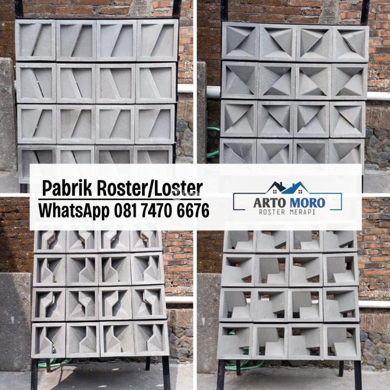 Pengrajin Roster Beton Modern Elegan di Candiroto di Wonosobo - Tribun ...