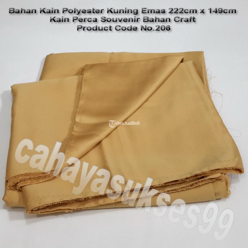 Bahan Kain Polyester Kuning Kain Perca Souvenir Craft Kerajinan Tangan ...