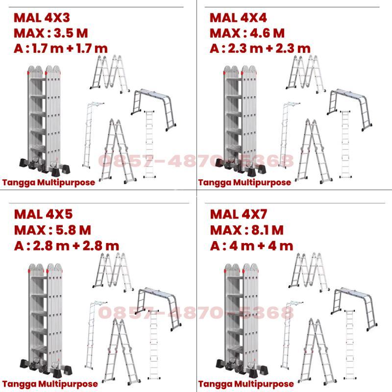 Tangga Multipurpose Mal 4x3, 4x4, 4x5, 4x6, 4x7, 4x8 di Surabaya ...